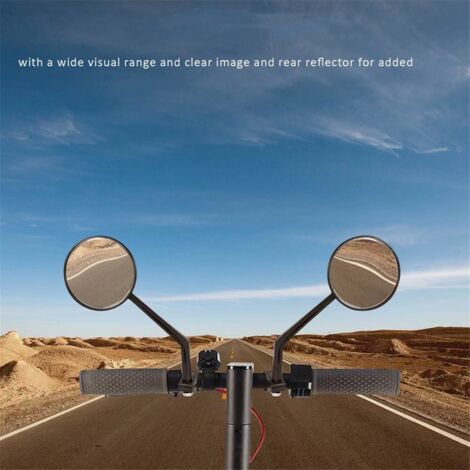 Universal Scooter Rearview Mirror, Handlebar View Retroreflector 360 ...