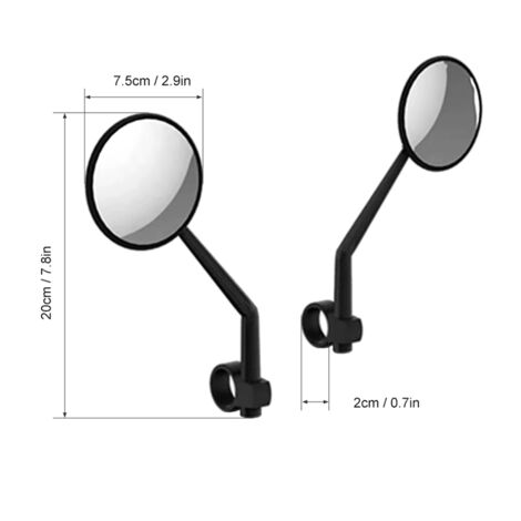 Universal Scooter Rearview Mirror, Handlebar View Retroreflector 360 ...
