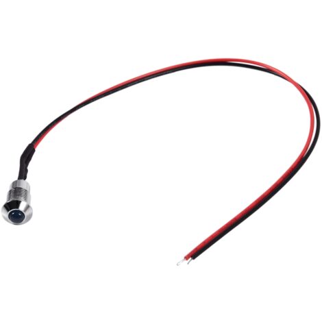 8mm 12V Car LED Dash Panel Pilot Warning Light Indicator Lamp blue