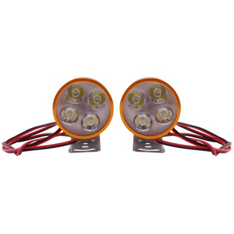4Led Headlight Dc 12V-85V Round Lights Motorcycle Locomotive Spotlight ...