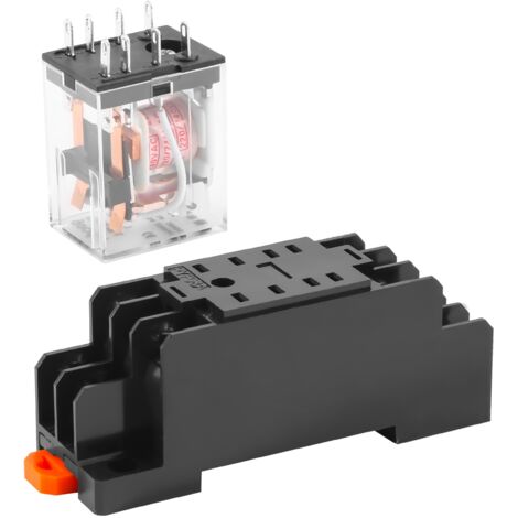 220/240V AC Coil DPDT Power Relay MY2NJ 8 Pin w Socket Base