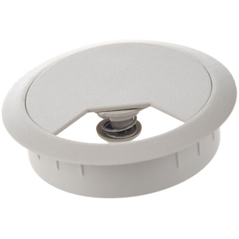Plastic Computer Desk Grommet Cable Hole Cover - Gray