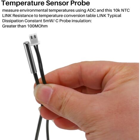 10K Ohm Waterproof Digital Thermal Temperature Sensor Probe 1m