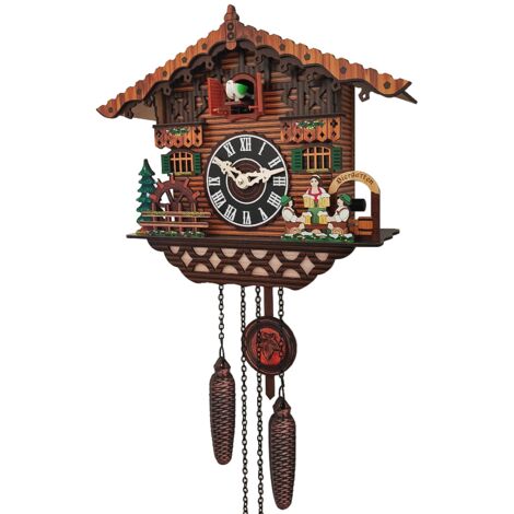 Wooden Clock Wall Mounted Bird Alarm Clocks for Home Kid's Room Decoration