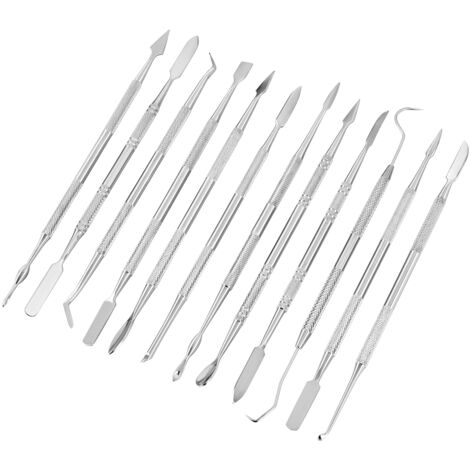 12Pcs Wax Carvers Set Double Ended Dental Wax Modeling Carving Tools Dental Picks Polymer ...