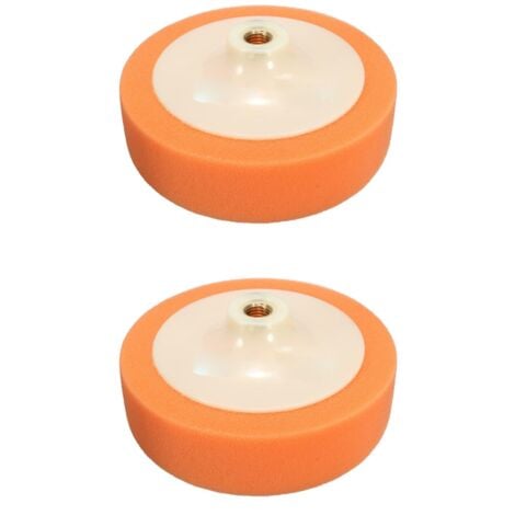 2 Pieces Car Polishing Pad Sponge Head 150mm for M14 Thread