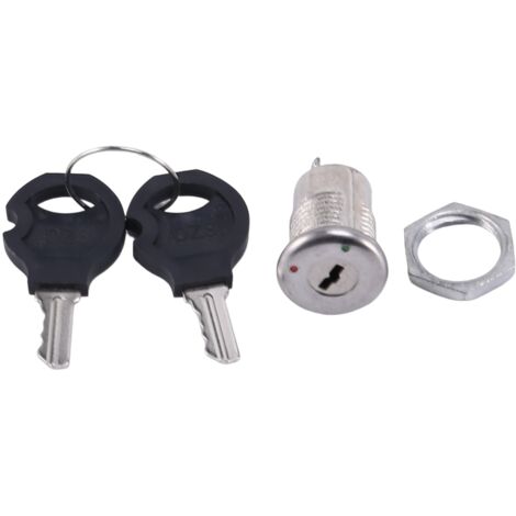 Metal lock switch + black keys 2 electrical positions ON/OFF