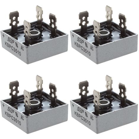 4X KBPC3510 35A 1000V Single Phase Square Diode Bridge Rectifier PCB