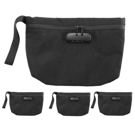 4X Money Bag with Lock, 11 x 7.5 Inch Pouch for Travel Storage, Anti ...