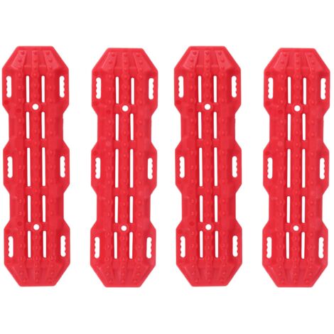 4Pcs Plastic Sand Ladder Recovery Ramp for Axial SCX10 CC01-4 D90, Red