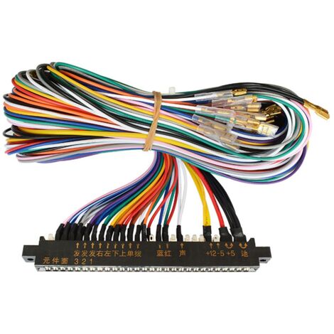 Jamma Harness Cabinet with 5, 6 Wire Action Button/Jamma 28 Pin 5,6 ...
