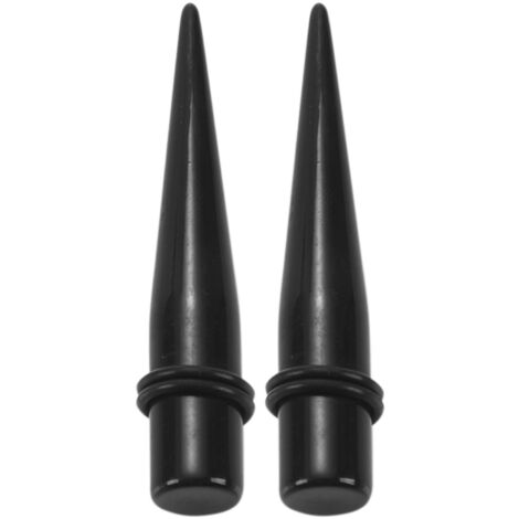 36X Set of Acrylic Ear Tapers Loop Expander Hole (Black)