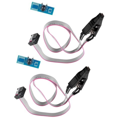 2X SOIC8 SOP8 Flash Chip IC Test Clips Socket Adapter Programmer BIOS ...