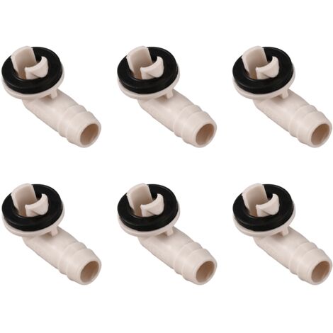6X Air Conditioner Drain Hose Connector Elbow Fitting with Rubber Ring ...