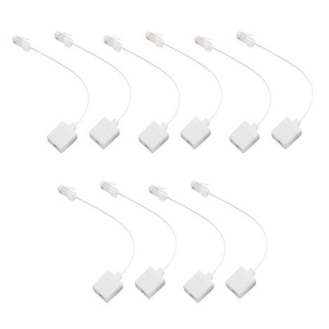 10 8P4C/RJ45 Male RJ11 6P4C To M/F Ethernet Telephone Adapter