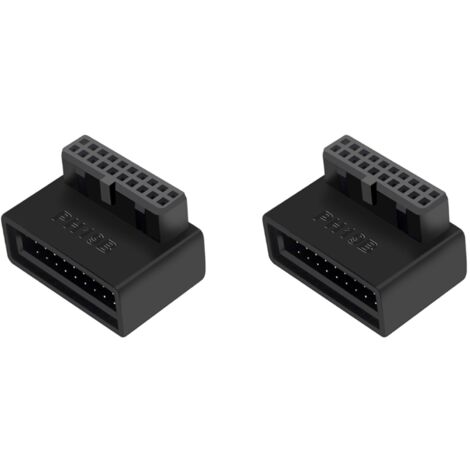 2X PH19B USB 3.0 Internal Header USB3.0 Socket 19/20P 90 Degree Adapter ...
