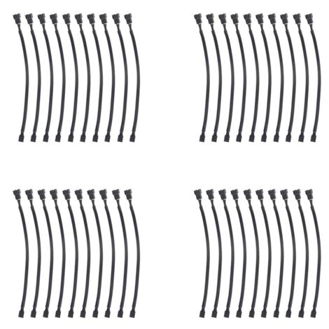 40Pcs 4 Pin Series PWM Fan Extension Power Cable Housing Male Connector ...