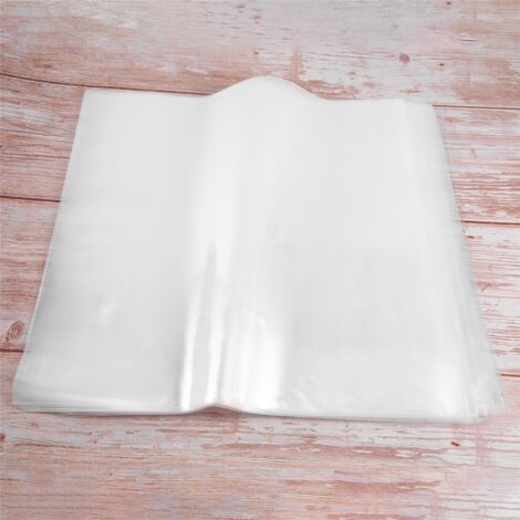30 Flat Top Open Bag 6.7 Solid Plastic Vinyl Cover Outer Sleeves for 12 ...