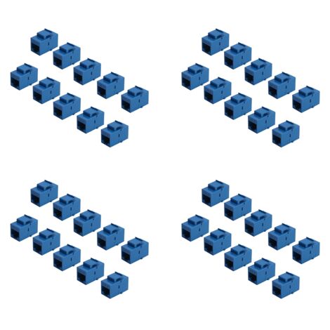 40 Pieces RJ45 Jack Connector Cat6 Extension Coupler Ethernet Network ...