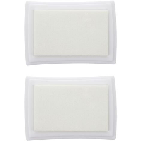 2X White Color Seal Ink Pad for Kids Non-Toxic