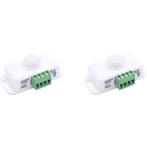 2X DC 12V 24V Body PIR Motion Sensor Function Controller LED Switch ...