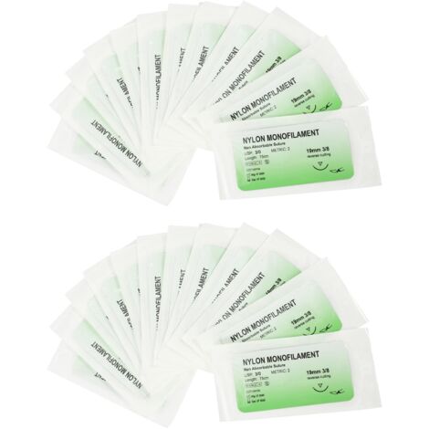 24Pcs/Set 3/0 Nylon Monofilament Needle Suture Practice Kit