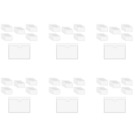 360 Pieces Self-Adhesive Label Holders Clear Card Pockets Library Card ...