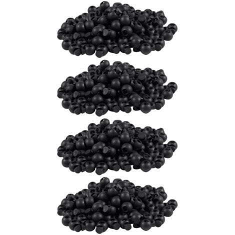 400 Piece DIY Black Plastic Cord Cap Connector Lock Switch Cover