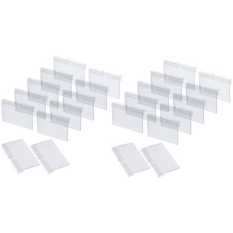 200 Pieces Clear Plastic Shelf Label Holders for Retail Merchandise ...