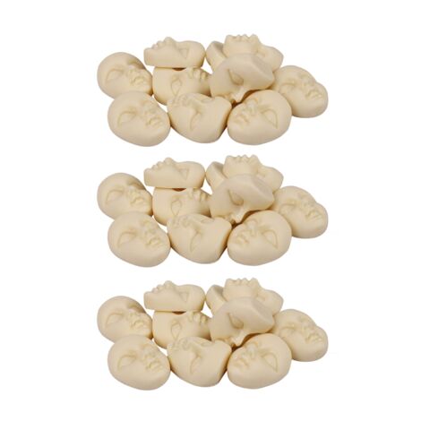 30 Pieces Mini Resin Mask Flatback Cabochon Beige Girl Album