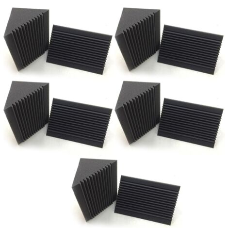 30 Pcs Acoustic Foam Studio Soundproofing Absorption Bass Charcoal ...
