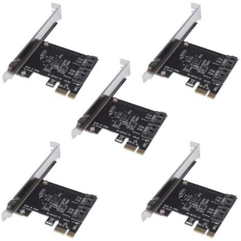 5X PCI Express to Sata3.0 2-Port Sata III 6G Expansion Controller Card ...