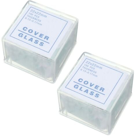 200pcs Transparent Slides Coverslips 22x22mm for Microscope