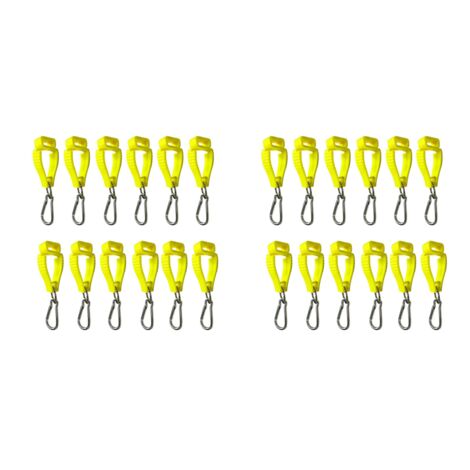 2X Work Belt Clips with Metal Carabiners for Construction Worker (Yellow)