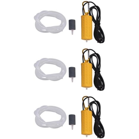 3X Mini USB Air Aeration Pump Aquarium Aerator Oxygen Go Fishing Yellow