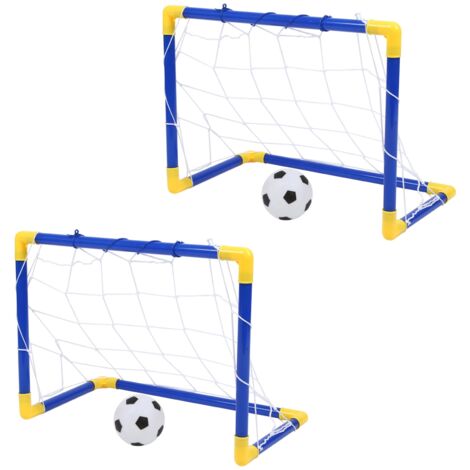 8X Indoor Mini Folding Soccer Ball Goal Post Net Set + Pump Kids ...
