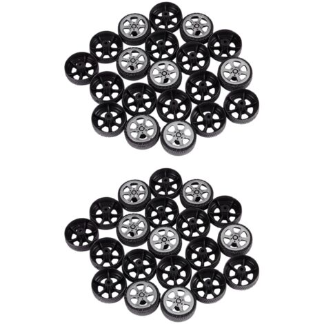 Plastic Roller 2mm Dia Shaft Car Truck Model Wheel 20mmx6mm 40Pcs