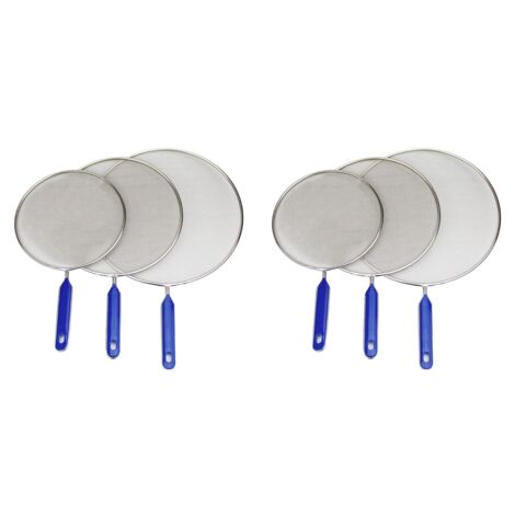 6 Pack Grease Splatter Screens for Cooking in a Pan, Stainless Steel ...