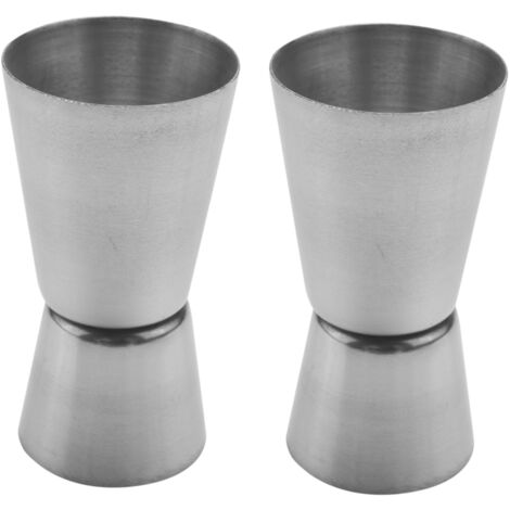 2X Double Measuring Cup Steel for Measuring Cocktail Alcohol Bar Bistro ...