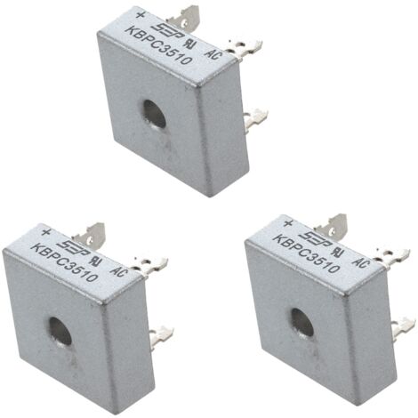 3X KBPC3510 35A 1000V Single Phase Square Diode Bridge Rectifier PCB