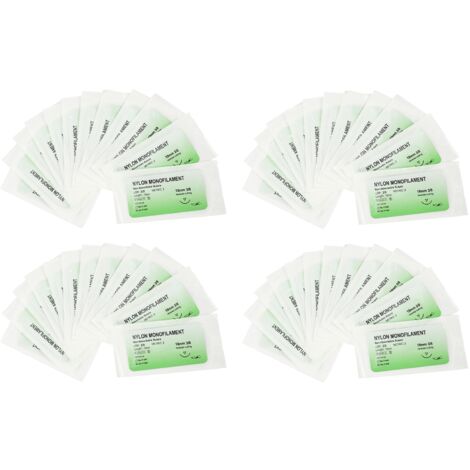 48 Pieces 3/0 Nylon Monofilament Needle Suture Practice Kit