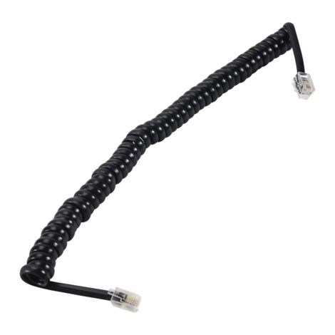 TLILY(R) 9.3" Black RJ9 Telephone Phone Modem Coil Line Cable Cord