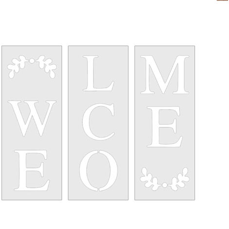 Welcome Sign Stencil, Large Letter Stencils for Painting on Reusable ...