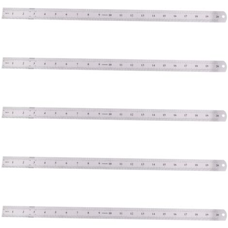 5X Stainless Steel Straight Groove Metric Ruler 50cm La