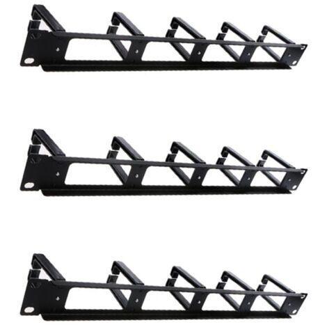 3X 19 Inch 1U Rack Cabinets Cable Management Network Organizer Hollow ...