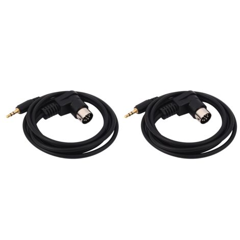 2X Car 3.5mm AUX Input Adapter Audio Cable Mini Jack 8 Pin CD Changer M ...