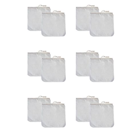 12 Pack Organic Reusable Cold Brew Coffee Filters, Brewing Wine Inch ...