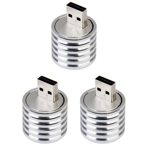 3X 3W USB LED Aluminum Electric Torch Flashlight: White