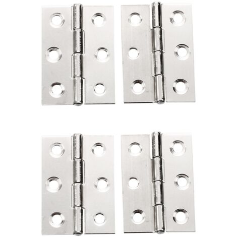 4Pcs Stainless Steel 2 Inch 4.4X3.1cm Cabinet Door Hinges Hardware