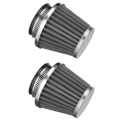 2X Universal Motorcycle Air Filter Elements 44MM Cleaner Pod Mushroom ...
